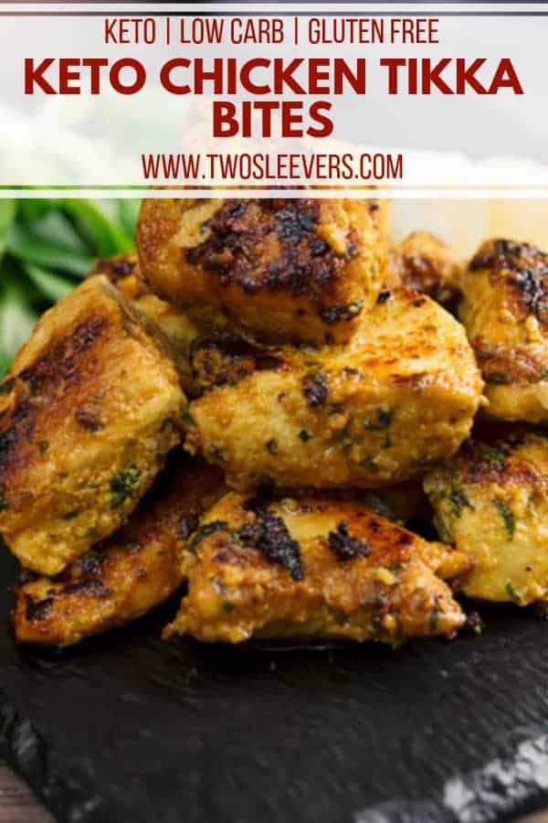 Indian Chicken Tikka Bites | Low Carb Tikka Kabobs