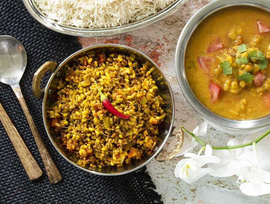 Matki Ussal | Indian Sprouted Beans | Pressure Cooker - TwoSleevers