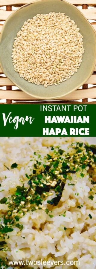 Instant Pot DIY Hapa Rice with Sprouted Brown Rice - TwoSleevers