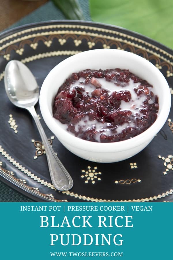 Black Rice Pudding | Simple, Vegan and Instant Pot! - TwoSleevers