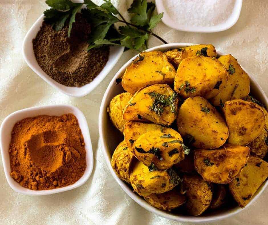 Amchoor Potatoes | Tart and Spicy Indian Potatoes