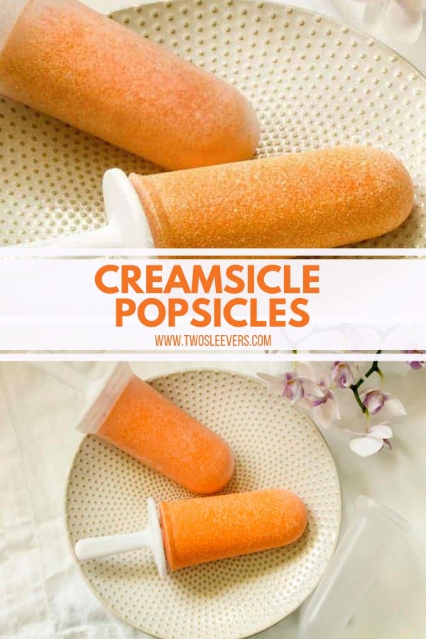Creamsicle Popsicles | Frozen Low Carb Creamsicle Pops