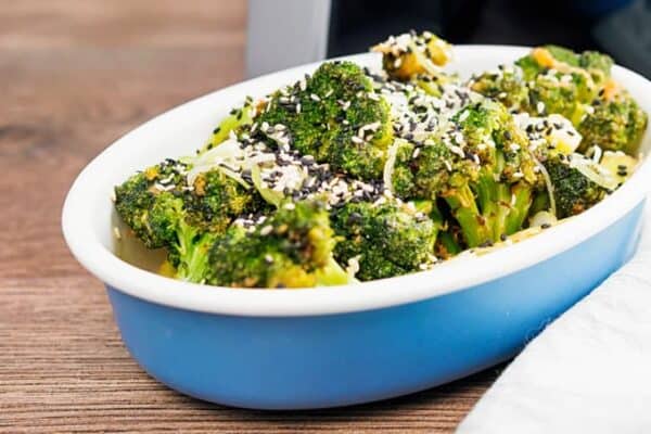 Air Fryer Broccoli | Sesame Ginger Broccoli Recipe + Video