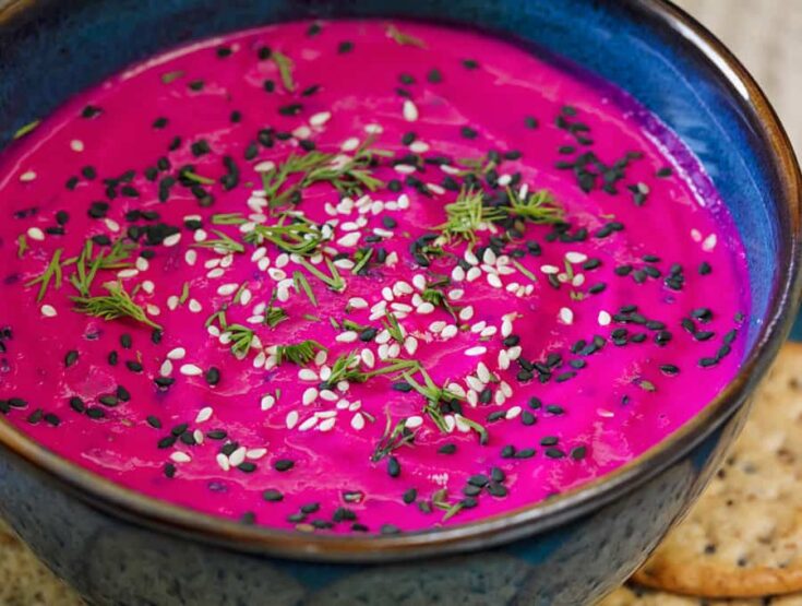 Borani Beet Dip | A Delicious And Pretty Vegetarian Appetizer