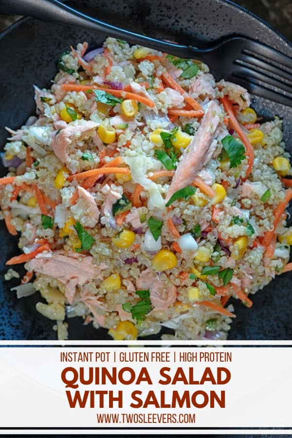This Instant Pot Quinoa Salad With Salmon | Quick, Easy And Nutritious