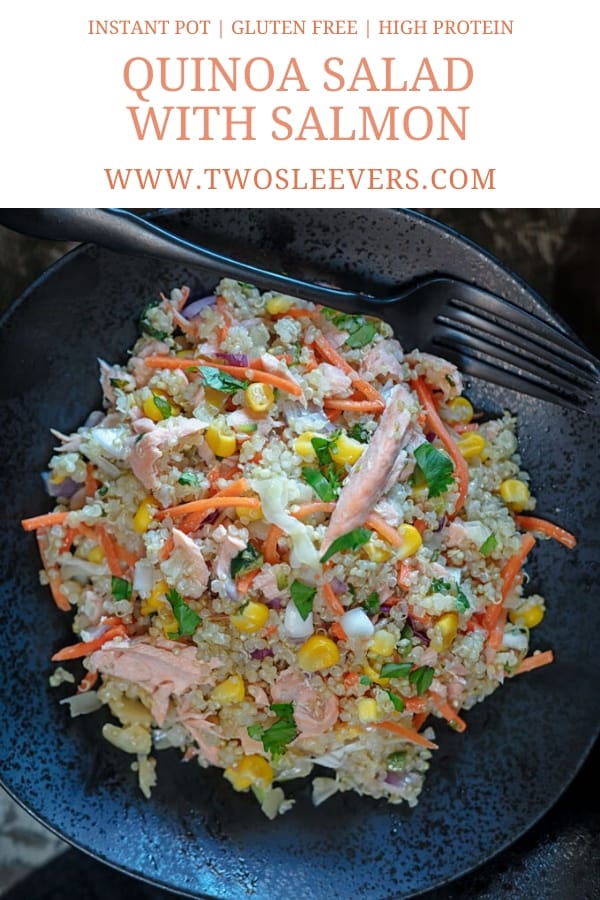 This Instant Pot Quinoa Salad With Salmon | Quick, Easy And Nutritious