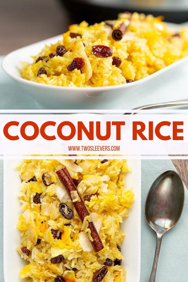 Sweet Coconut Rice Recipe | Instant Pot Narali Bhat - TwoSleevers