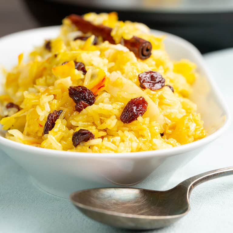 Sweet Coconut Rice Recipe | Instant Pot Narali Bhat - TwoSleevers