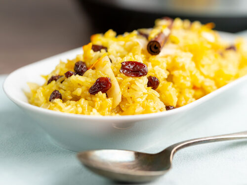 Sweet Coconut Rice Recipe | Instant Pot Narali Bhat - TwoSleevers