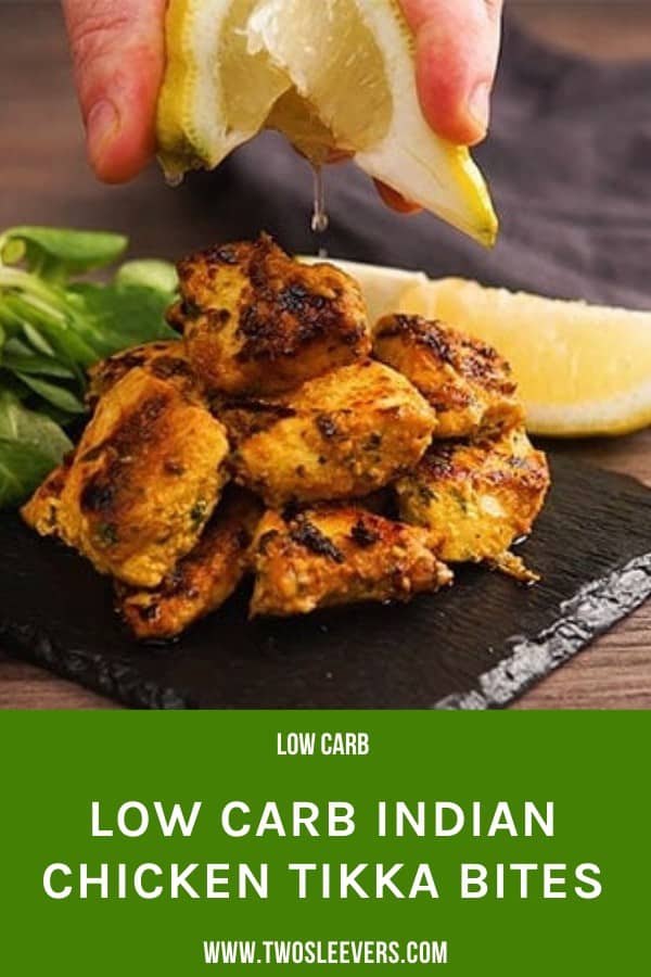 Indian Chicken Tikka Bites | Low Carb Tikka Kabobs