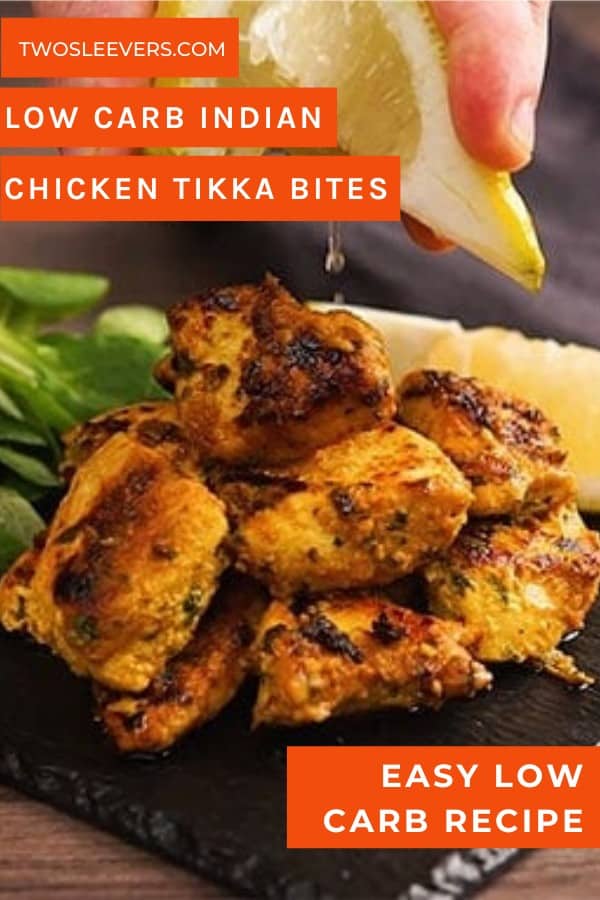 Indian Chicken Tikka Bites | Low Carb Tikka Kabobs