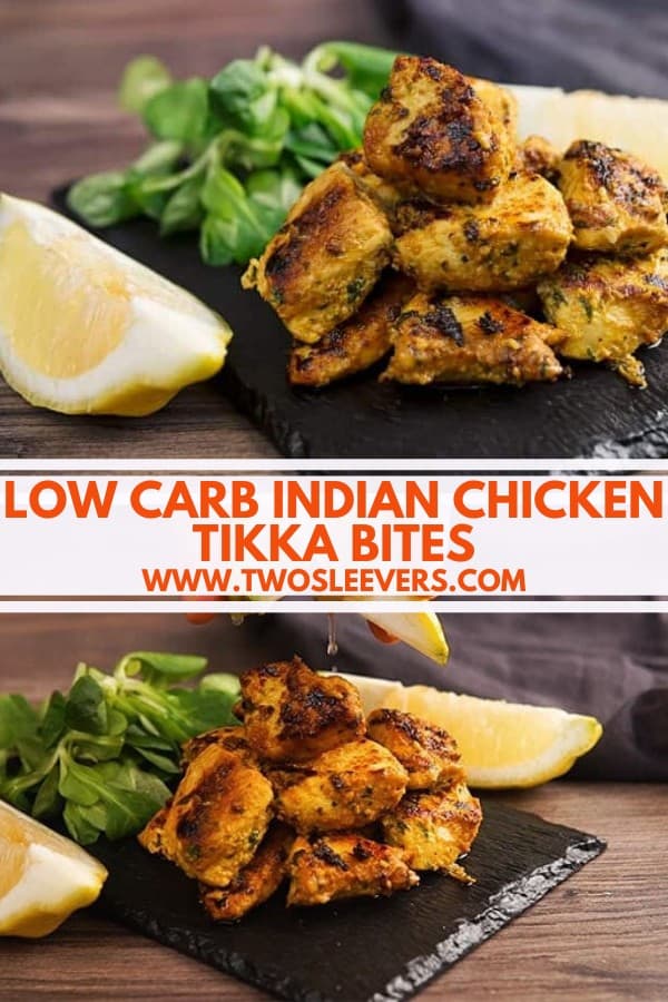 Indian Chicken Tikka Bites | Low Carb Tikka Kabobs