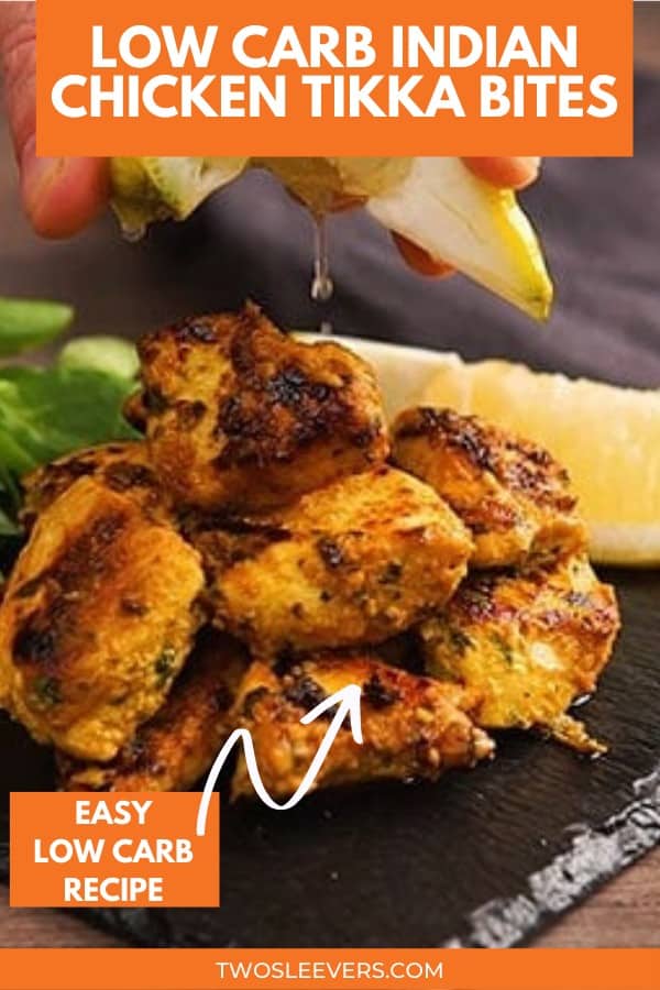 Indian Chicken Tikka Bites | Low Carb Tikka Kabobs