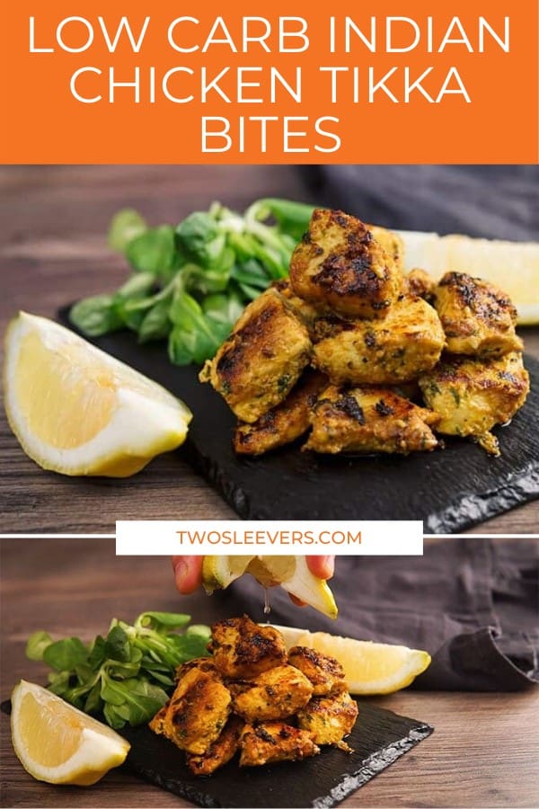 Indian Chicken Tikka Bites | Low Carb Tikka Kabobs