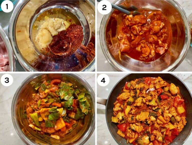 Korean Dak Galbi | Korean Spicy Chicken And Vegetables