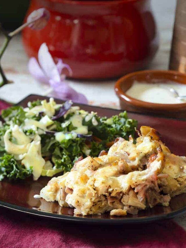 Chicken Cordon Bleu Casserole - TwoSleevers
