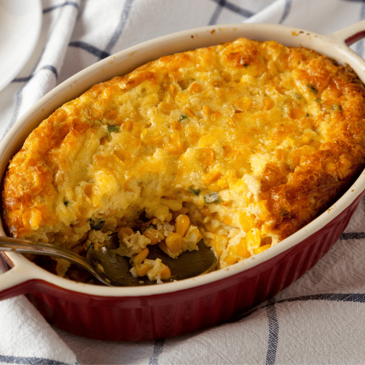 Cheesy Corn Casserole | Corn Casserole Recipe - TwoSleevers