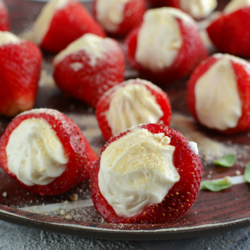 Deviled Strawberries | Cheesecake Stuffed Strawberries