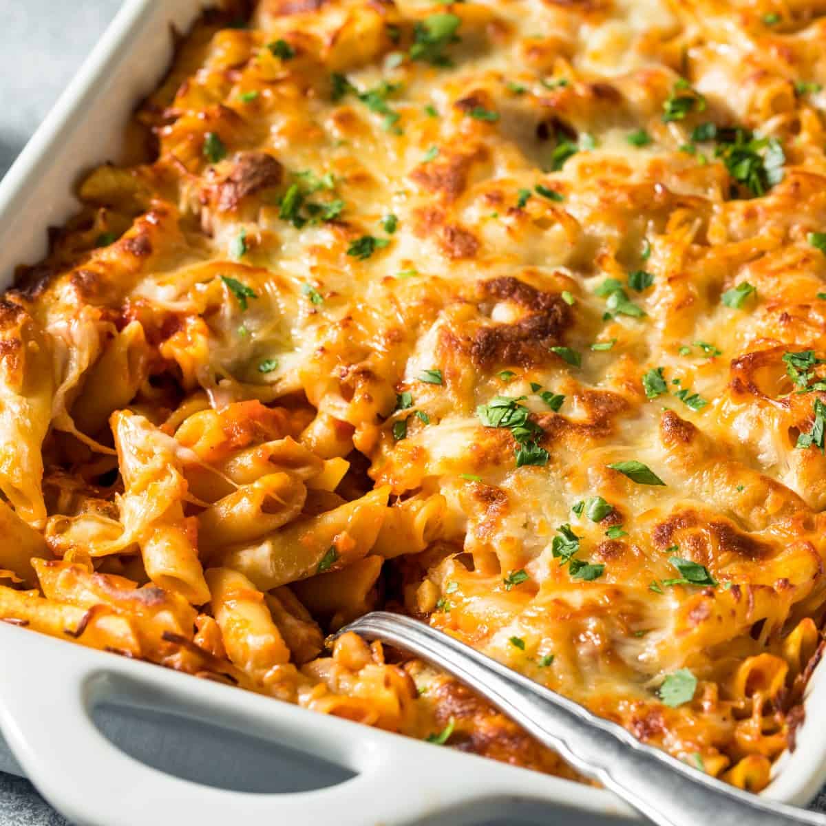 Baked Mostaccioli Recipe | Easy Baked Pasta - TwoSleevers
