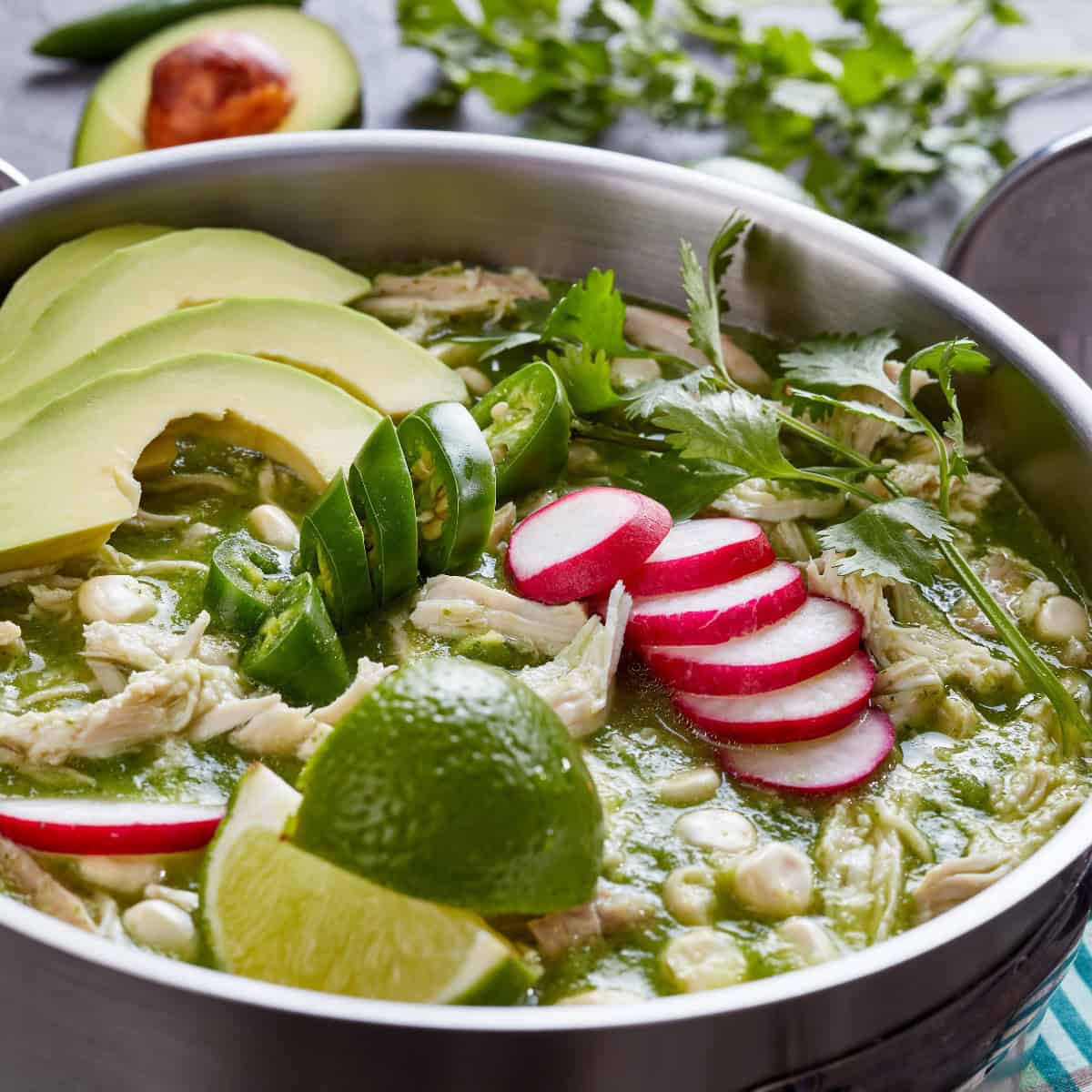 Pozole Verde Recipe | Hearty Chicken Pozole Verde - TwoSleevers