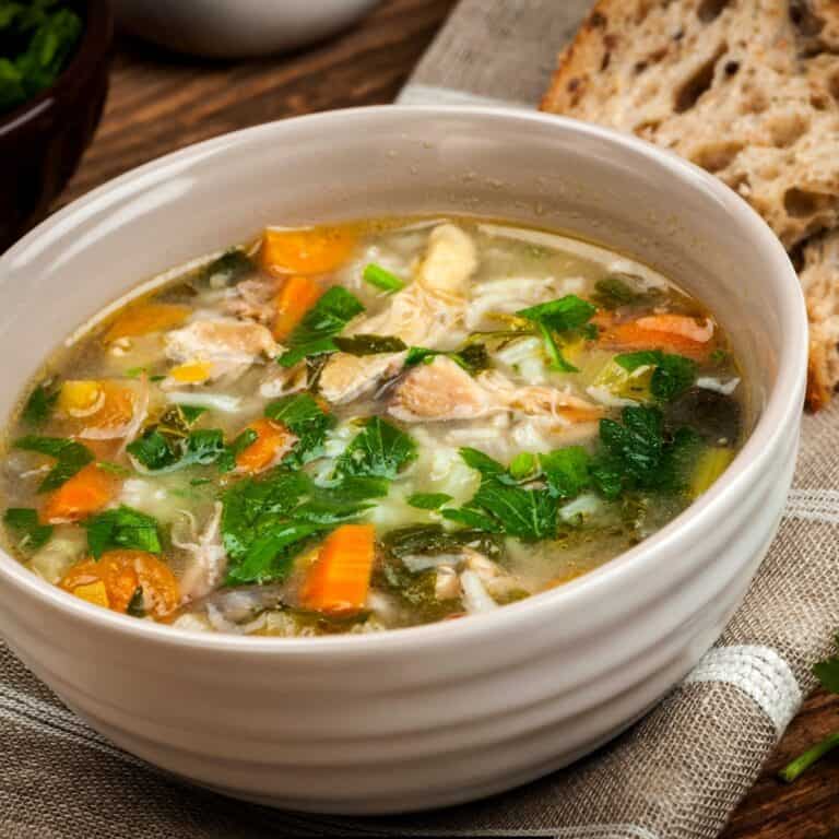 Feel Better Chicken Soup Recipe | Easy Chicken And Rice Soup - TwoSleevers