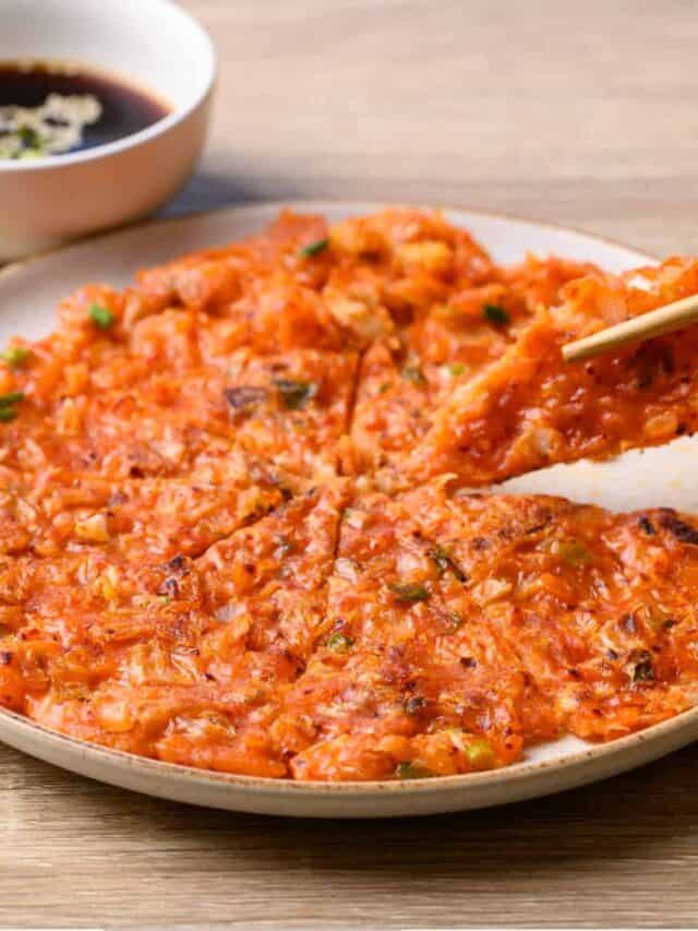 Kimchi Pancake Recipe | Crispy Korean Kimchi Jeon - TwoSleevers