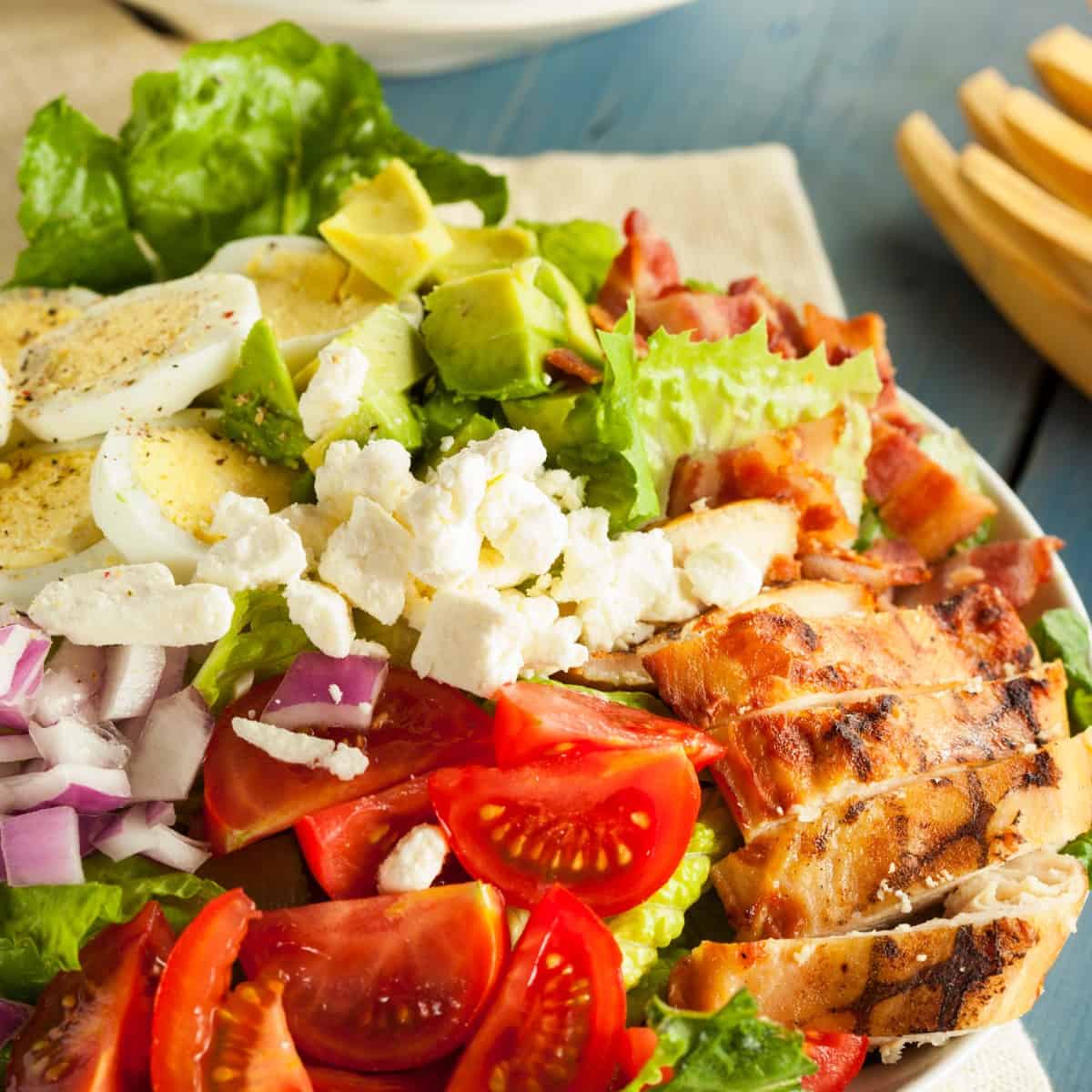 Chicken Cobb Salad Recipe With Classic Toppings