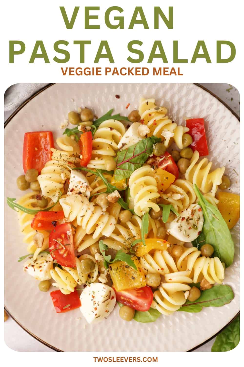 Vegan Pasta Salad Recipe | Quick And Easy Summer Side Dish - TwoSleevers