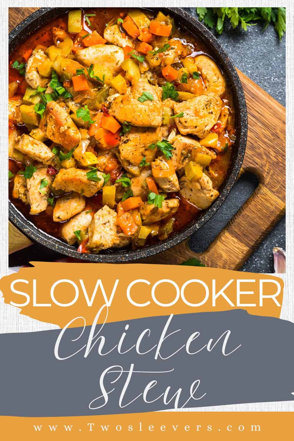 Slow Cooker Chicken Stew Recipe | Easy And Comforting Stew - TwoSleevers