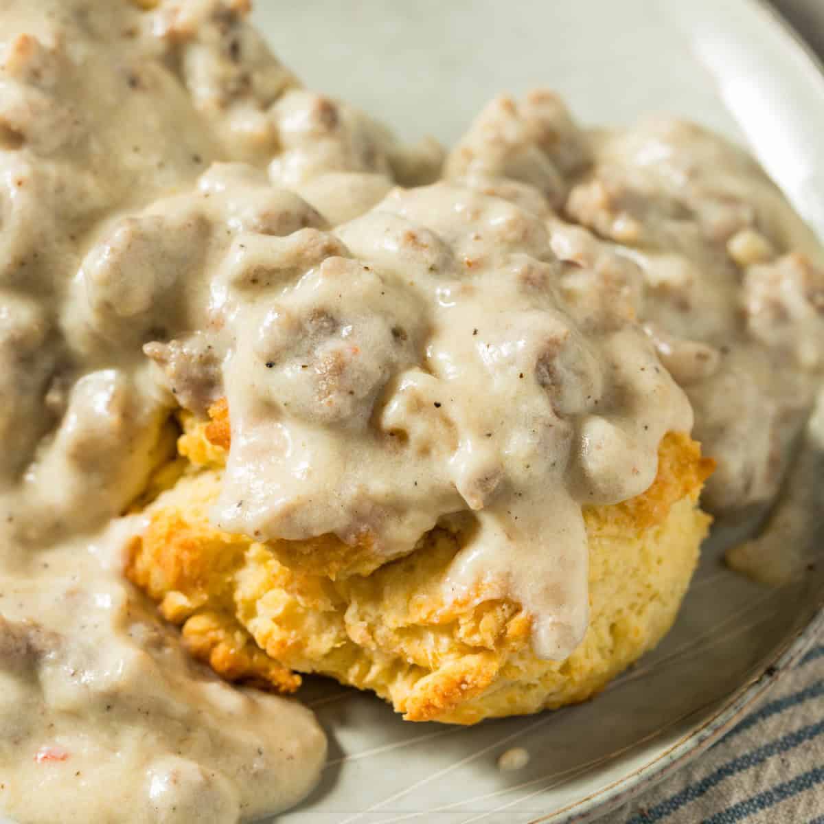 Biscuits And Gravy Recipe | Biscuits With Sausage Gravy