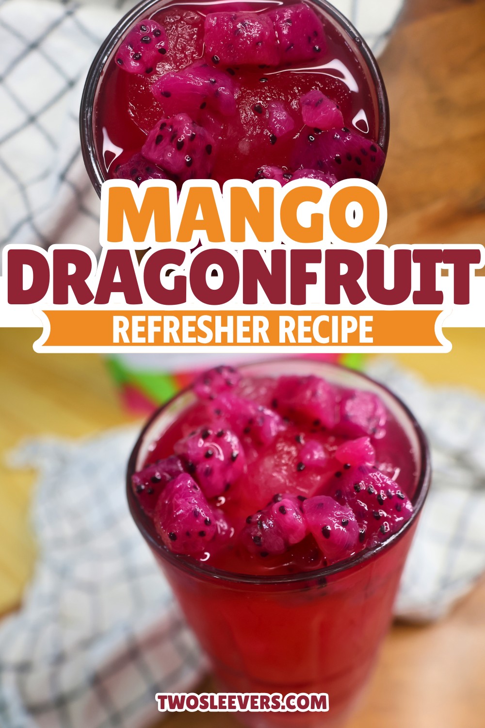 Mango Dragonfruit Refresher | Copycat Mango Dragonfruit Drink